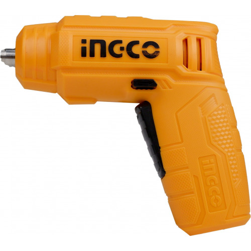 INGCO 4V Cordless Screwdriver Kit | LED Light, 11-Pc Bit Set, Li-Ion ...