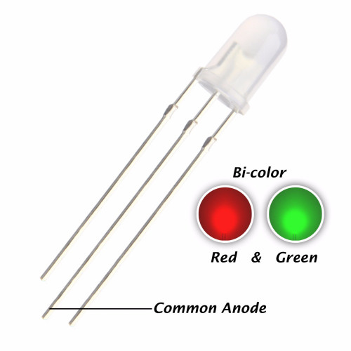 Through Hole LED 50 Pack Red/Green Bi-Colour 5mm LED Pack Of 50 ...